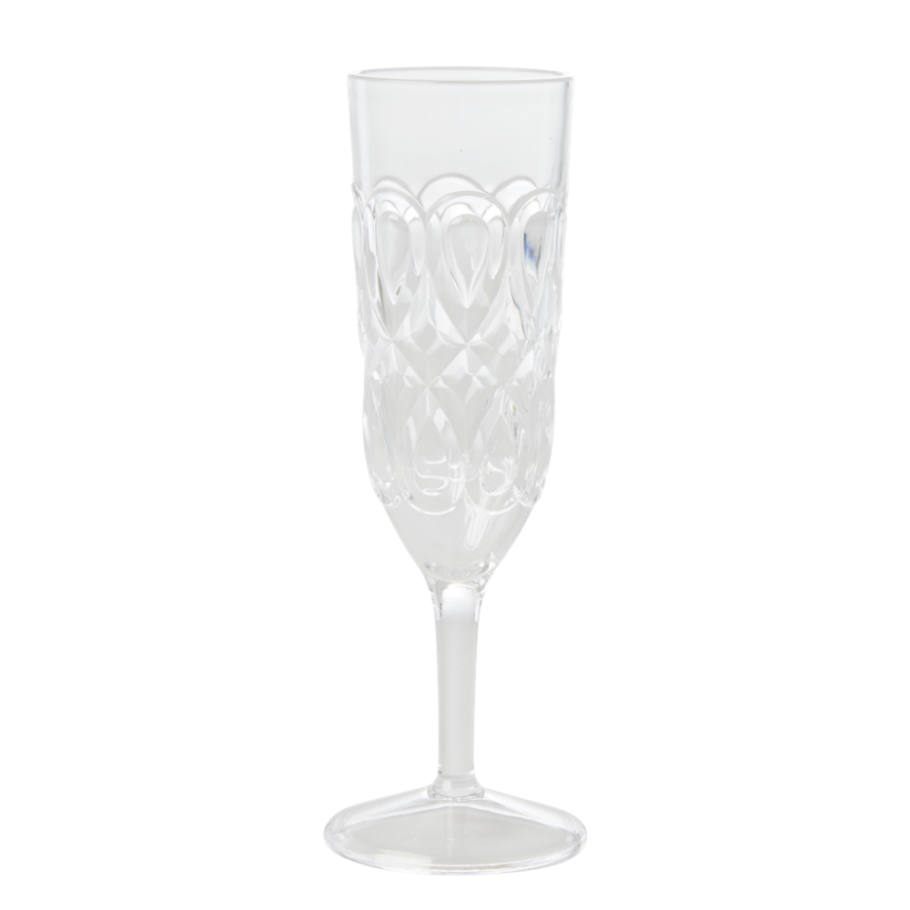 Clear Swirl Embossed Acrylic Champagne Glass Rice Dk Vibrant Home